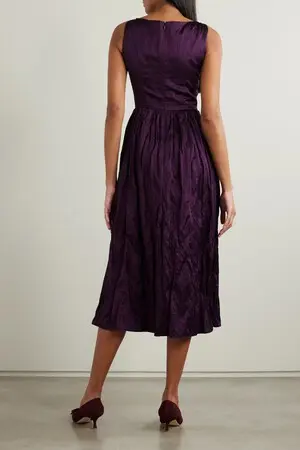 Erdem Embellished Sequined Satin Midi Dress