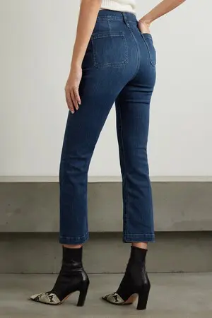 FRAME Le Bardot Cropped Flare Jeans