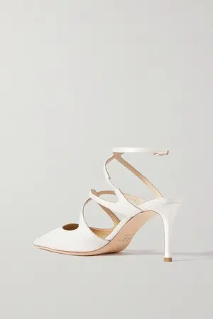 JIMMY CHOO Azia 95 Satin Pumps - White