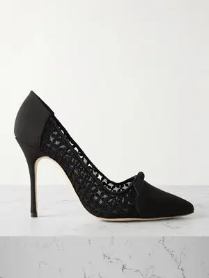 Manolo Blahnik Embroidered Pumps