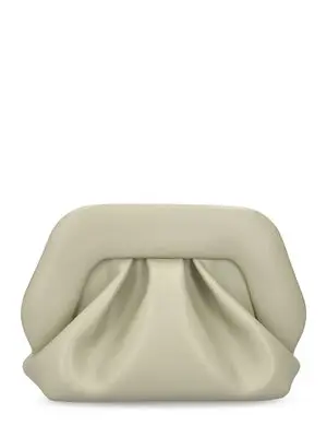 THEMOIRE Gea Faux Leather Clutch - Moss