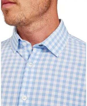 Mizzen+main Leeward Dress Shirt - Light Blue Gingham