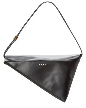 Marni Marni Prisma Leather Shoulder Bag - Black