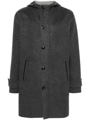 Kiton Button-up Hooded Jacket