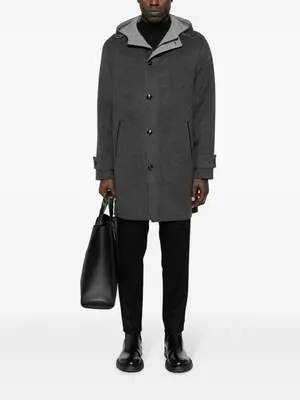 Kiton Button-up Hooded Jacket