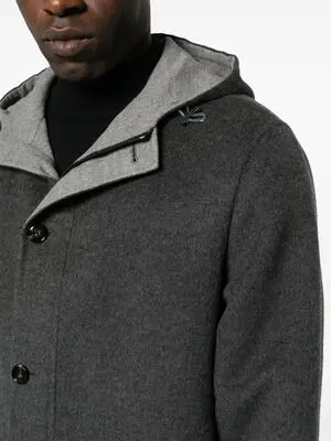 Kiton Button-up Hooded Jacket