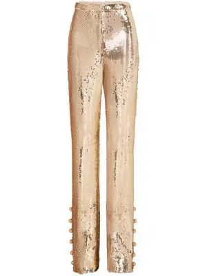 Rabanne Sequinned Flared Trousers - Gold