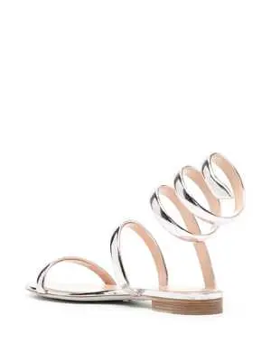 Rene Caovilla Serpente Metallic Sandals