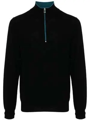 Paul Smith Embroidered Merino Wool Jumper - Black