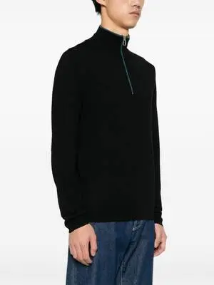 Paul Smith Embroidered Merino Wool Jumper - Black
