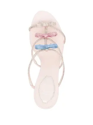 Rene Caovilla 100mm Crystal-embellished Satin Sandals