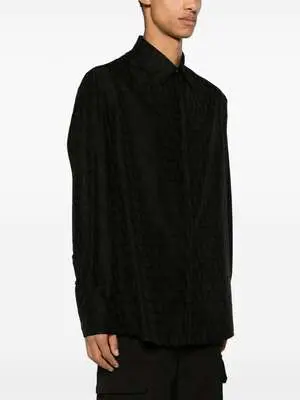 Valentino Garavani Toile Iconographe-print Poplin Shirt - Black