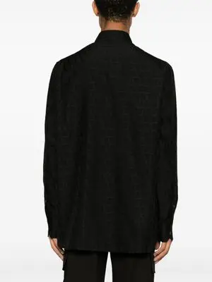 Valentino Garavani Toile Iconographe-print Poplin Shirt - Black