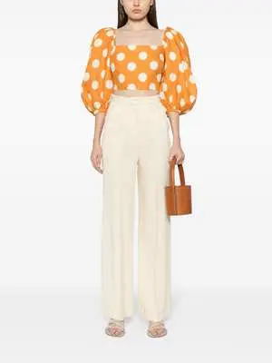 CALA DE LA CRUZ Sami Polka Dot Blouse