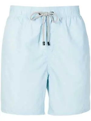 AMIR SLAMA Elasticated-drawstring Swim Shorts - Blue