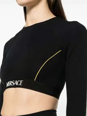 Versace Logo-waistband Performance Top