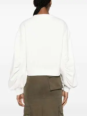 Pinko Logo-print Crystal-embellished Sweatshirt