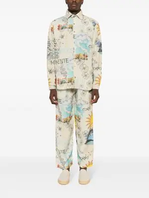 AMIR SLAMA Graphic-print Button-up Shirt