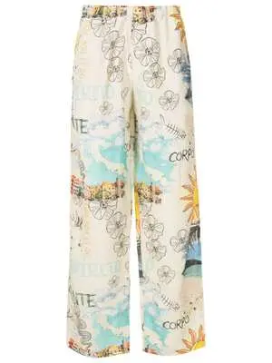 AMIR SLAMA Graphic-print Trousers