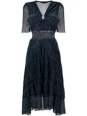 Maje Layered Fine-ribbed Maxi Dress