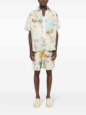 AMIR SLAMA Graphic-print Button-up Shirt