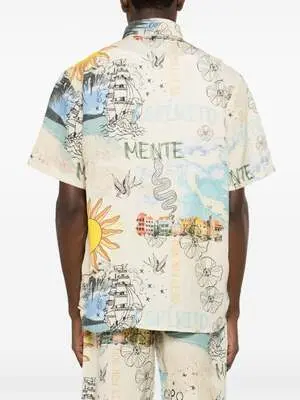 AMIR SLAMA Graphic-print Button-up Shirt