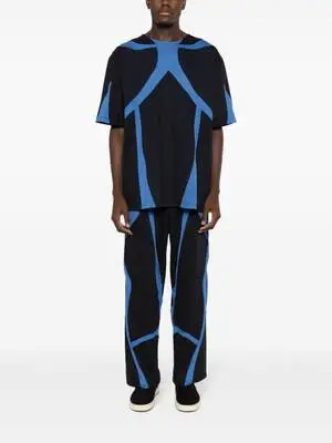 AMIR SLAMA Panelled Round-neck T-shirt