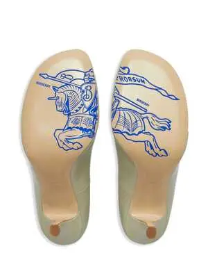 Burberry 85mm Leather Slip-on Pumps