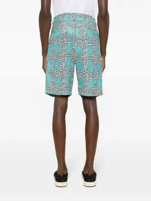 AMIR SLAMA Rope-print Linen Shorts