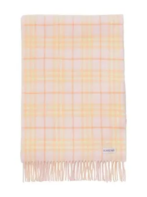 Burberry Logo-patch Reversible Cashmere Scarf