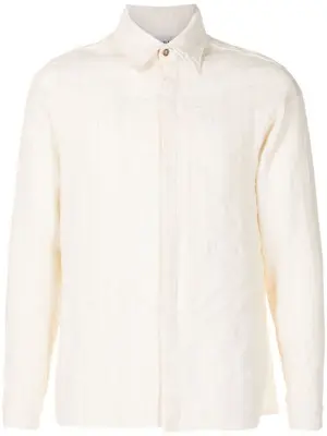 AMIR SLAMA Striped Jacquard Cotton Shirt