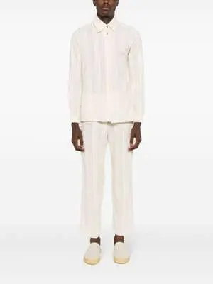 AMIR SLAMA Striped Jacquard Cotton Shirt