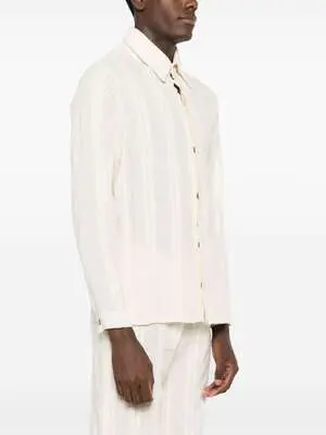 AMIR SLAMA Striped Jacquard Cotton Shirt