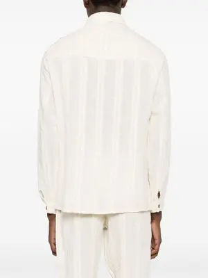 AMIR SLAMA Striped Jacquard Cotton Shirt