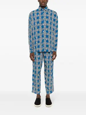 AMIR SLAMA Graphic-print Satin Shirt