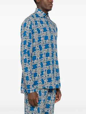 AMIR SLAMA Graphic-print Satin Shirt