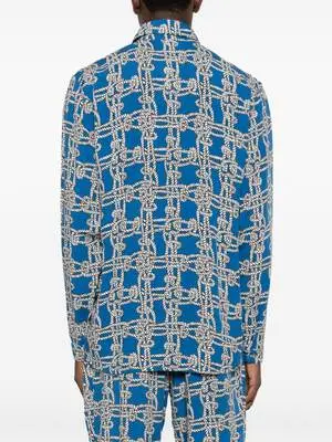 AMIR SLAMA Graphic-print Satin Shirt