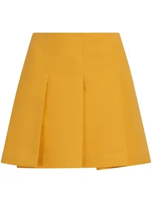 Marni Pleated Miniskirt - Yellow