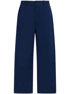 Marni Logo-waistband Cotton Trousers