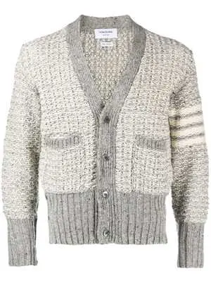 Thom Browne 4-bar Mélange-effect Cardigan