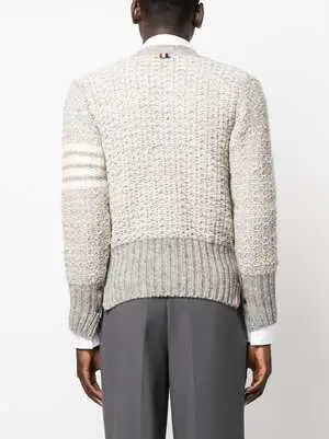 Thom Browne 4-bar Mélange-effect Cardigan