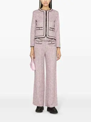 Maje Cropped Tweed Jacket - Pink