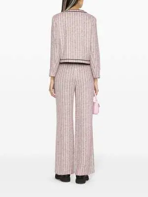 Maje Cropped Tweed Jacket - Pink