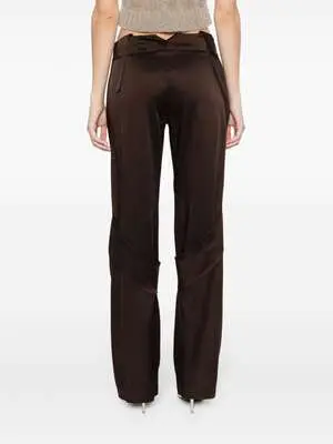 Blumarine Satin Wide-leg Cargo Trousers