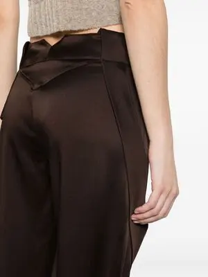 Blumarine Satin Wide-leg Cargo Trousers