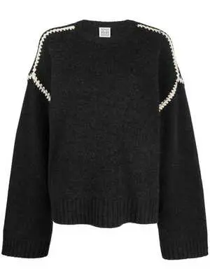 TOTEME Embroidered Wool Jumper
