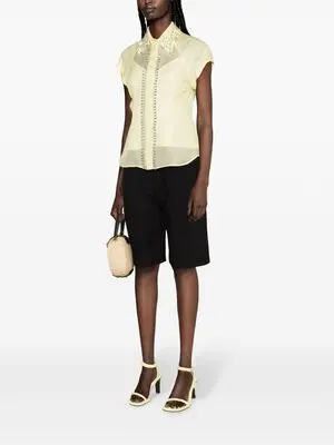 Zimmermann Matchmaker Diamante Linen-blend Blouse