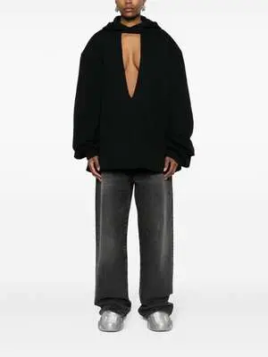Random Identities Plunge-v Cotton Hoodie