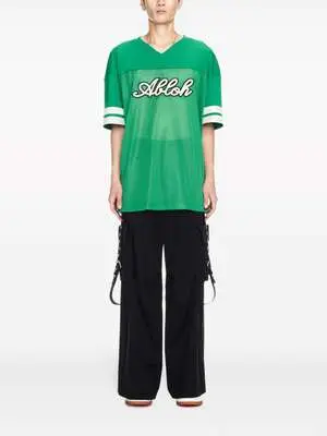 Off-White Football-print Mesh T-shirt