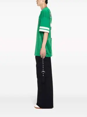 Off-White Football-print Mesh T-shirt